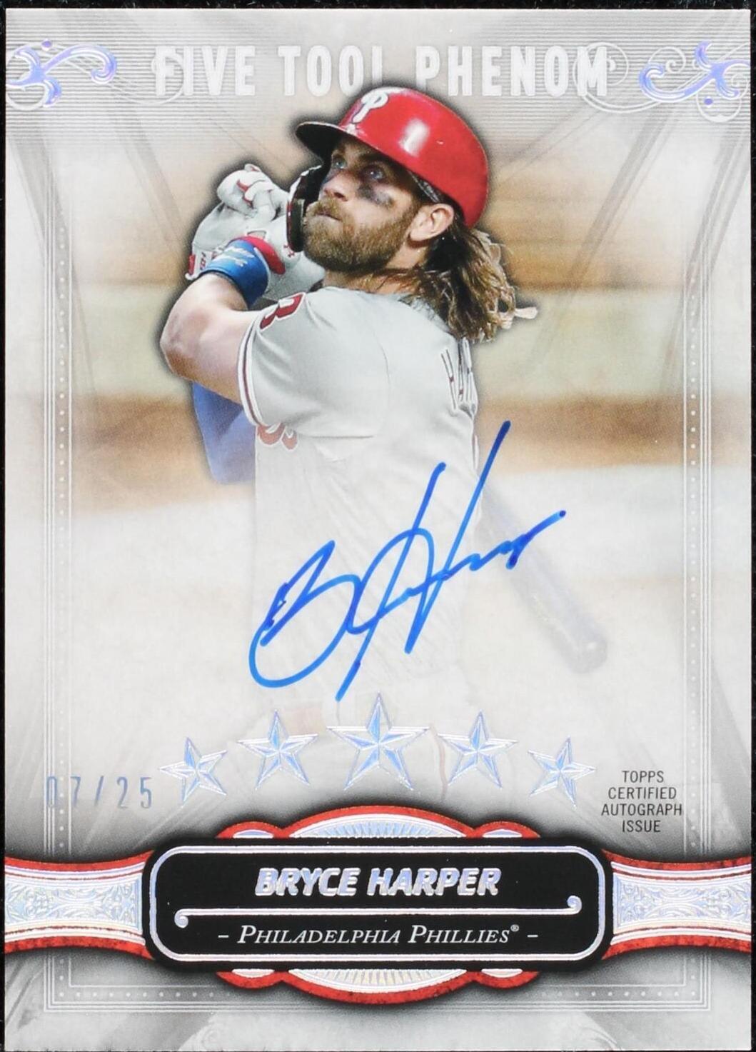 2021 Topps Five Star - Five Tool Phenom Autographs Bryce Harper #FTP-BH ...