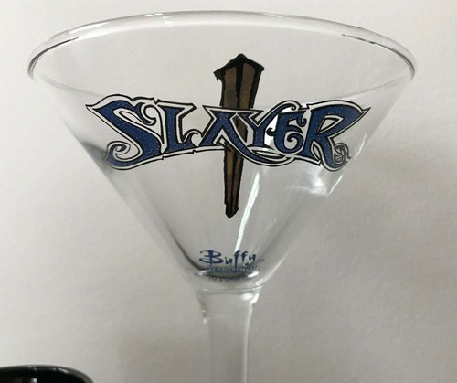 BUFFY VAMPIRE SLAYER LICENSED MARTINI GLASS & SHOT GLASSES+BIN HUSH ...