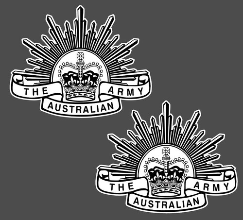 AUSTRALIAN ARMY RISING SUN ANZAC 2 PACK!! STICKER WINDOW 127 x 120mm ...