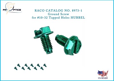 RACO CATALOG NO. 8973-1 Ground Screw for #10-32 Tapped Holes HUBBEL | eBay