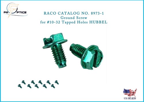 RACO CATALOG NO. 8973-1 Ground Screw for #10-32 Tapped Holes HUBBEL | eBay