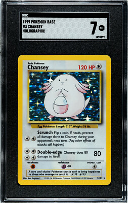 1999 Pokemon Base Set Chansey Holographic 3/102 SGC 7 NM | eBay
