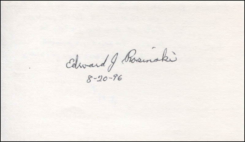 EDWARD J. ROSINSKI - SIGNATURE(S) 08/20/1996 | eBay