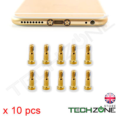 10 x Bottom Screws Pentalobe Gold Screw set for Apple iPhone 6S ...