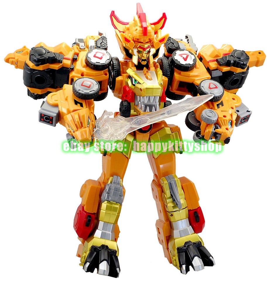 Dino Core Golden Ultimate D-Buster Tyranno Figure 7 in 1 Dinosaur Robot ...