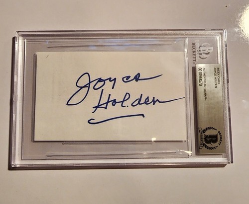 Joyce Holden Signed BAS Beckett COA Index Card Cut Autograph Auto | eBay
