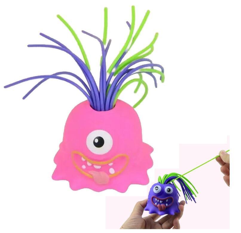 Funny Stress Relief Screaming Monster Pull Its Hair Toys for Kids ...