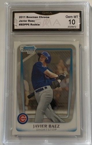 2011 Bowman Chrome Draft Javier Baez #BDPP6 GMA 10 GEM MINT 1st Bowman ...