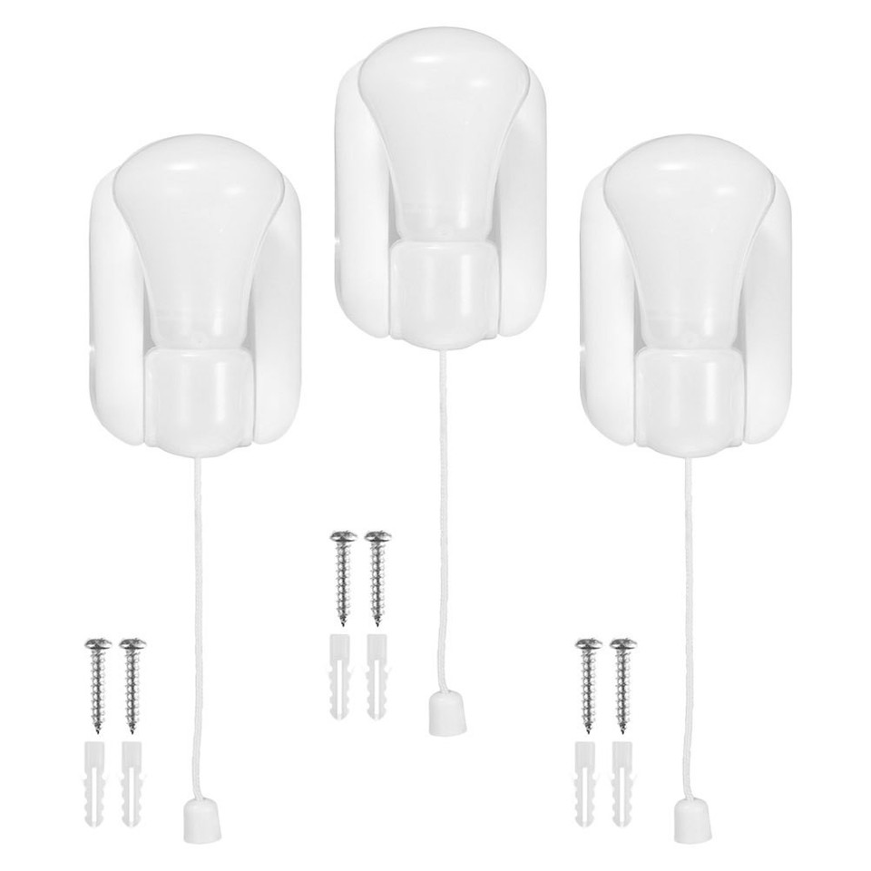 3 Pcs Tent Night Light Pull String Lamp Hanging Lightbulb Camping ...