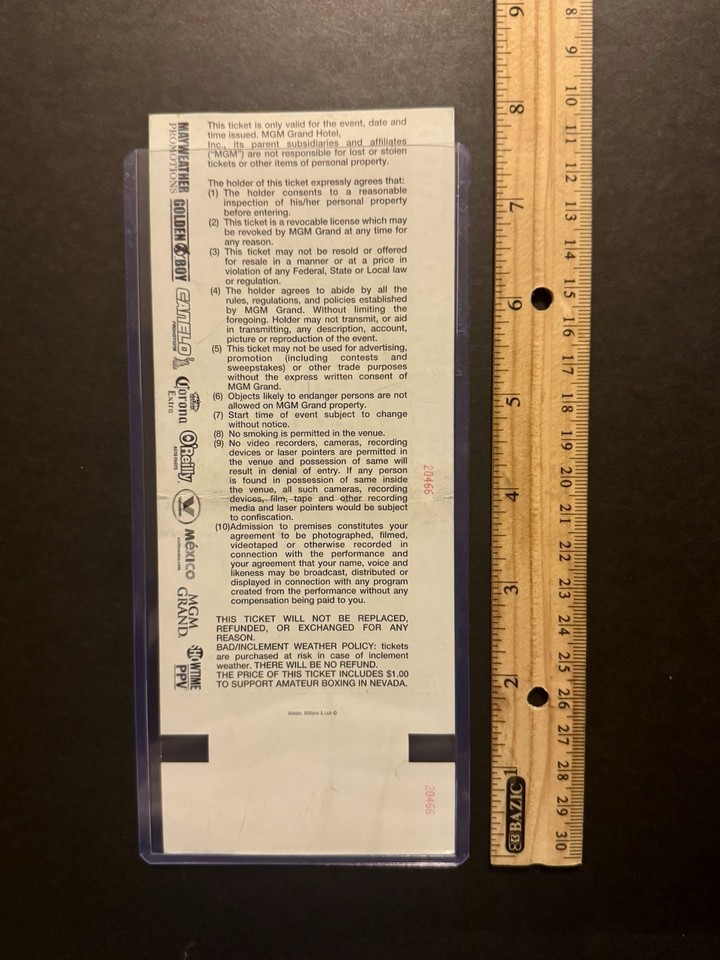 MAYWEATHER VS CANELO FULL FIGHT TICKET 2013 | eBay