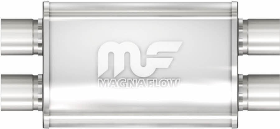 MAGNAFLOW 11385 Muffler Stainless Steel 2.25 ID Dual In Dual Out 4 X 9 ...