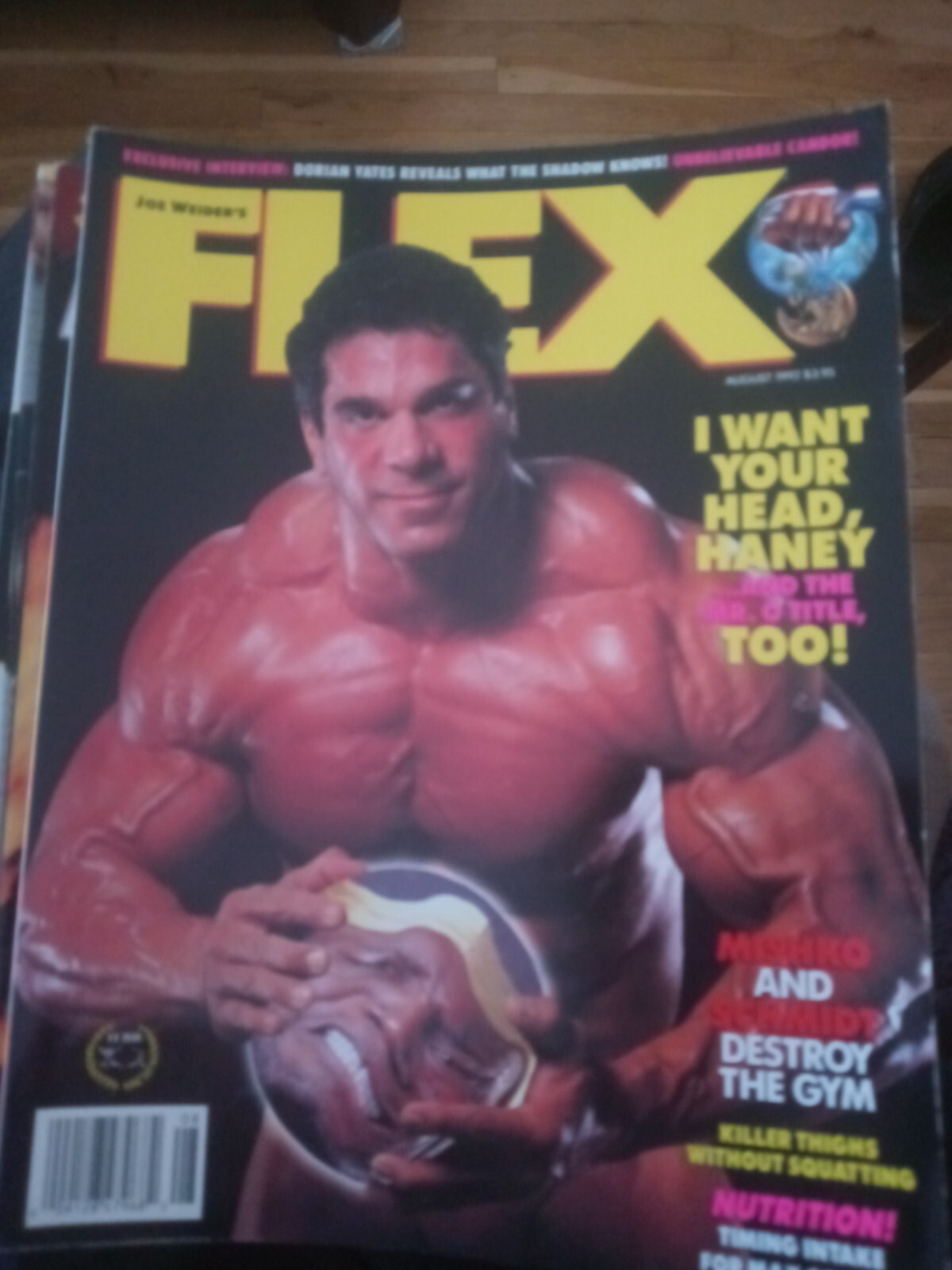JOE WEIDER'S FLEX Magazine RARE Issue August 1992 Lou Ferrigno Cover ...