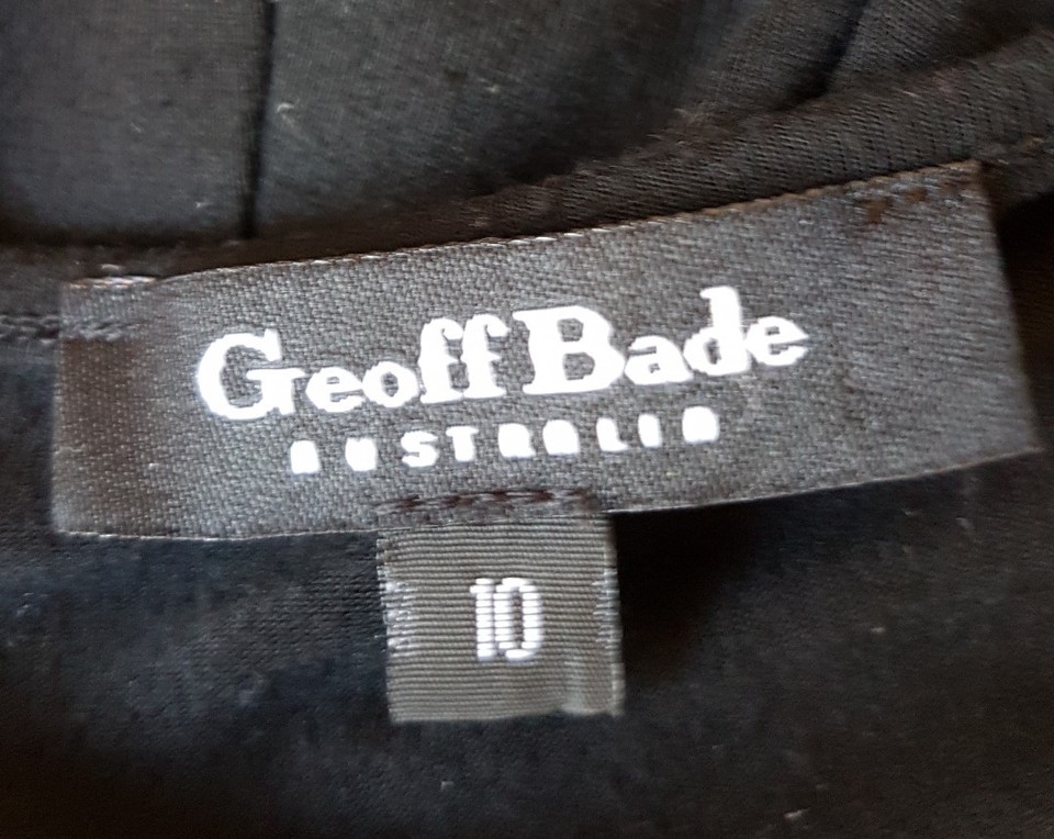 GEOFF BADE Womens Black/White/Floral Stretch Dress/Tunic Size 10 | eBay