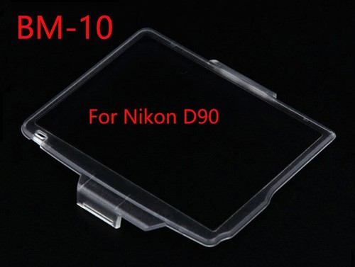 BM-10 Hard Clear Plastic Rear LCD Monitor Screen Cover For Nikon D90 ...