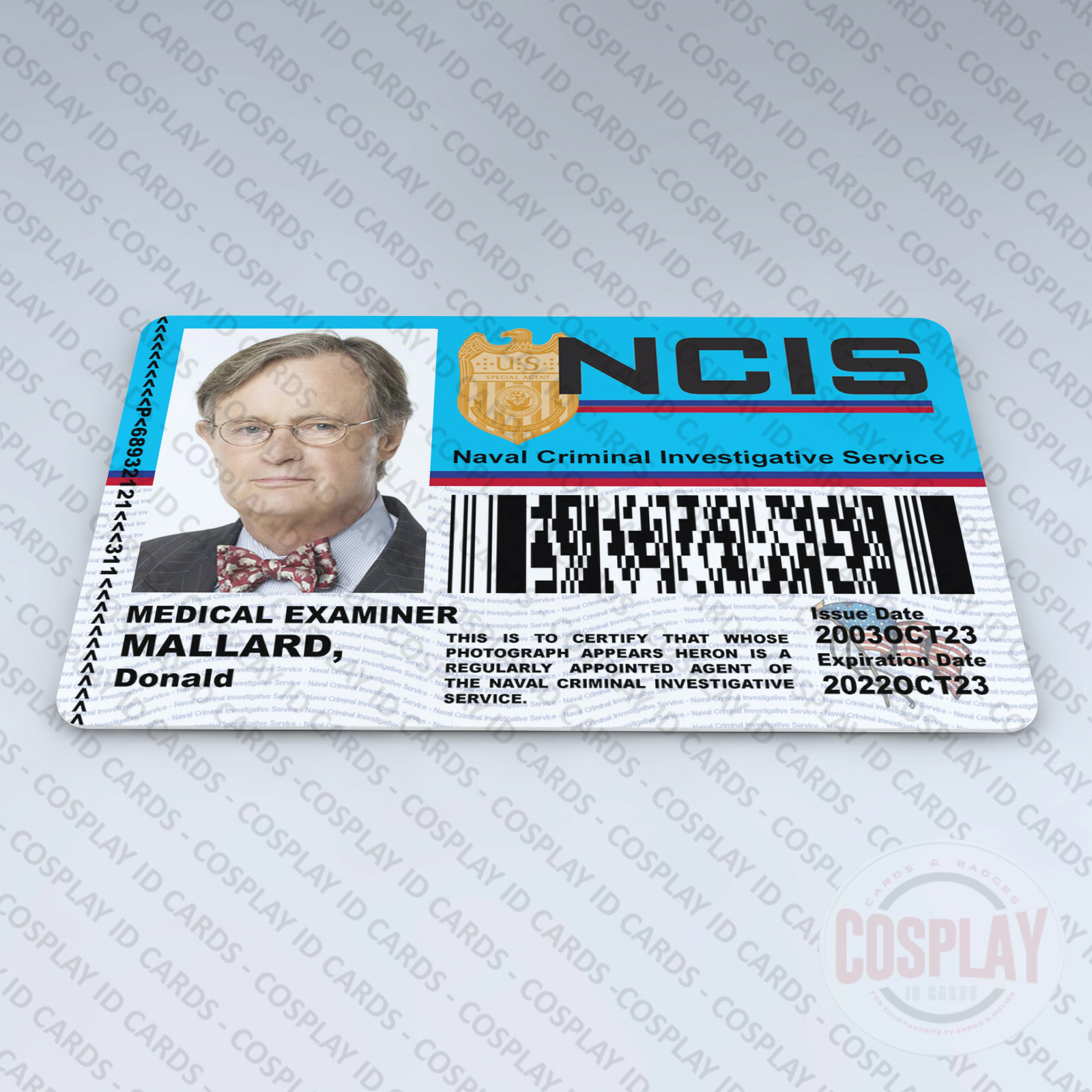 NCIS TV Show ID Card | Special Agent Gibbs | DiNozzo | Abby Sciuto ...