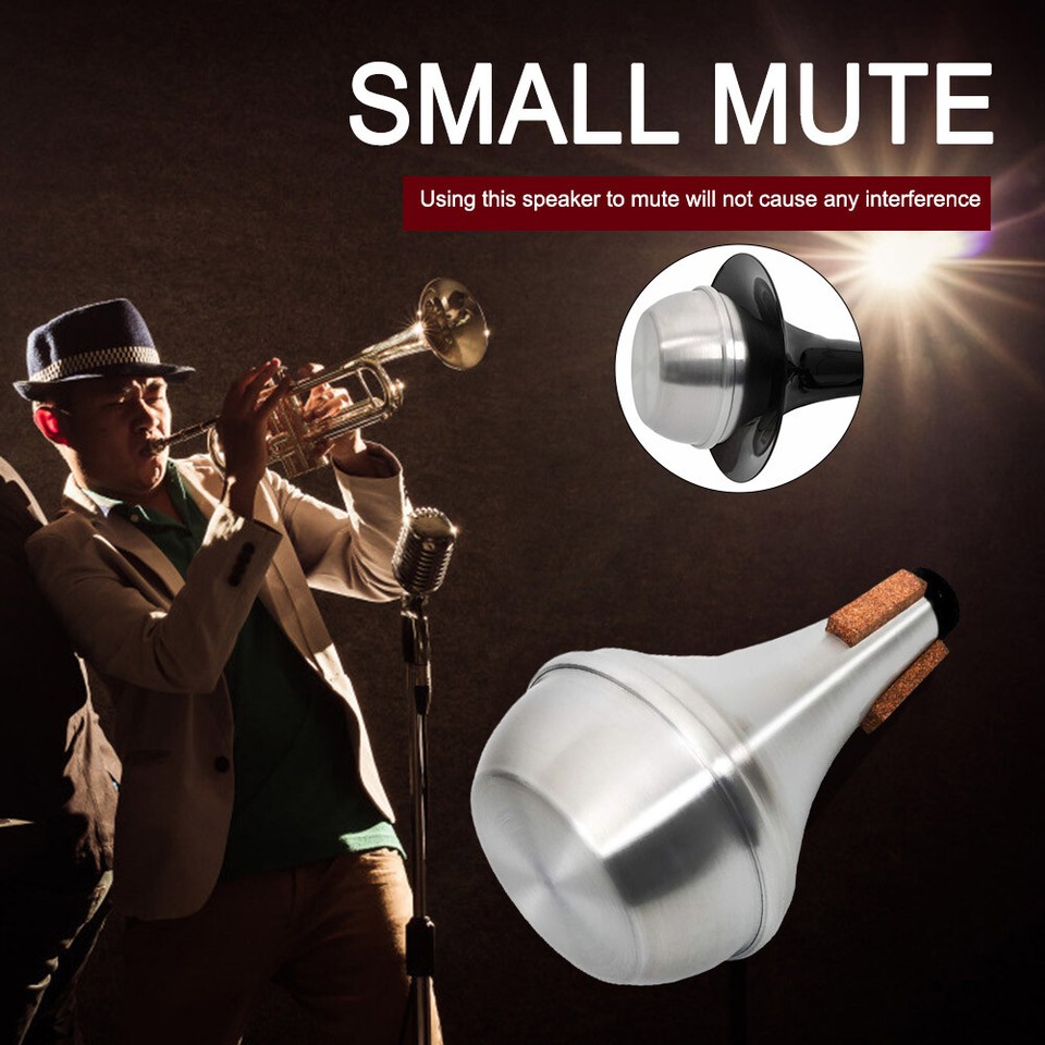 Trumpet Straight Mute with Cork Aluminum Bottom Trumpet Silencer ...