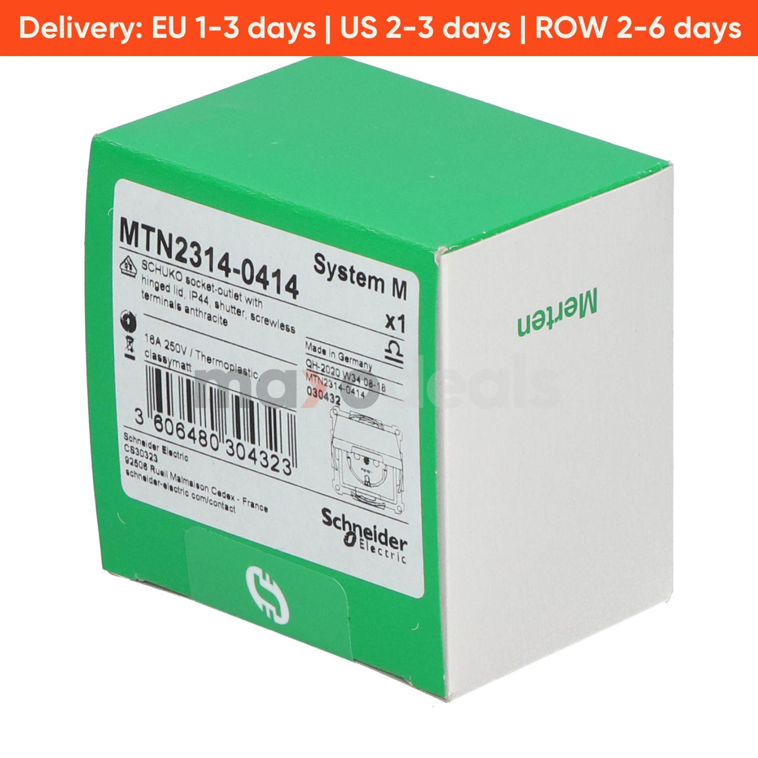 Schneider Electric MTN2314-0414 Socket Outlet with Hinged Lid New NFP ...