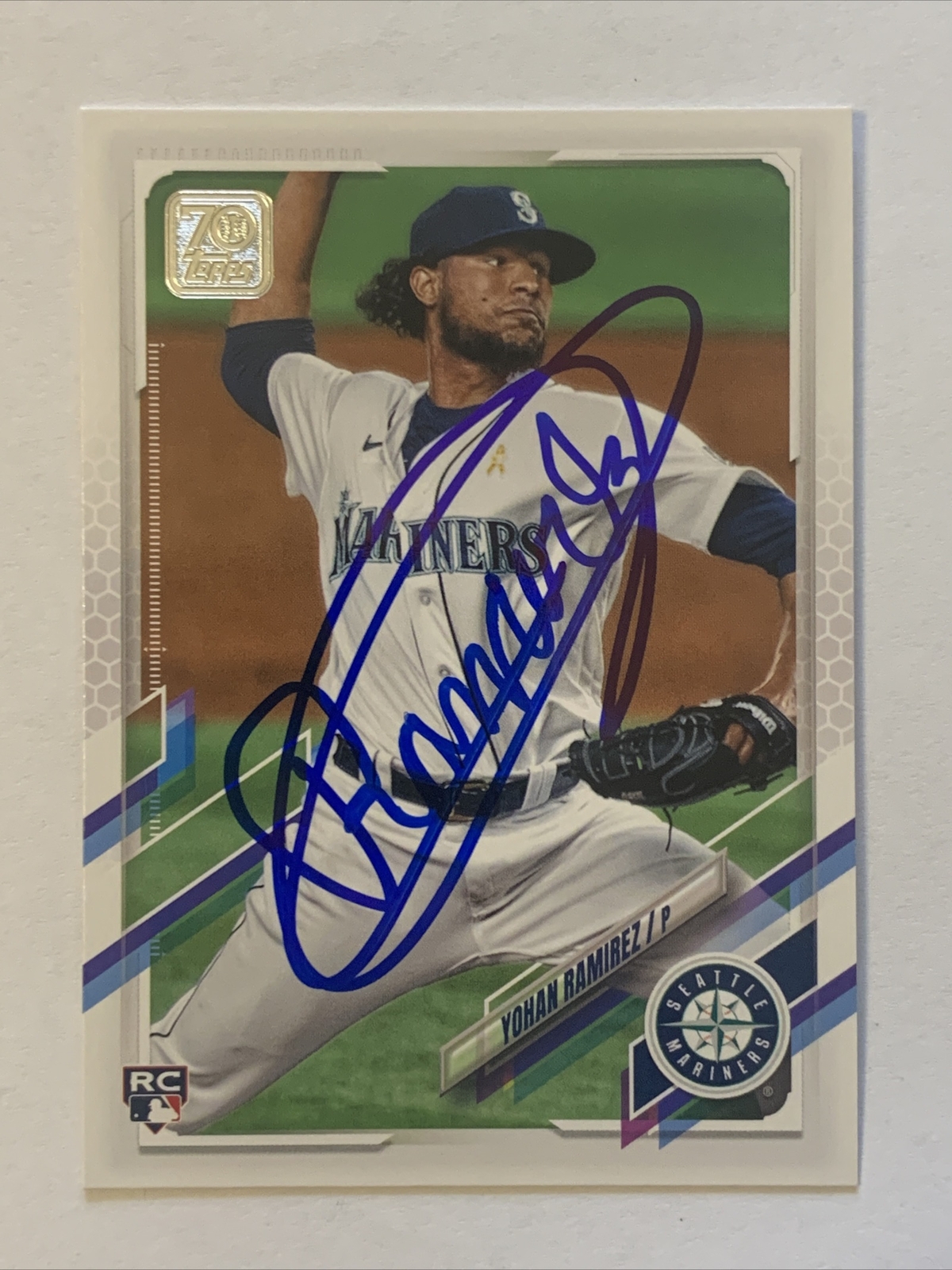 YOHAN RAMIREZ Signed 2021 Topps Series 2 BASEBALL CARD #519 Sea ...