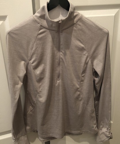 APANA Size S Partial Zip Long Sleeve Active Wear Top Thumb Holes Yoga ...