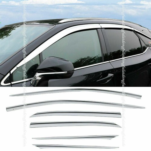 For LEXUS RX350 450h 2016-21 Chrome Window Visors Sun Rain Guard Vent ...