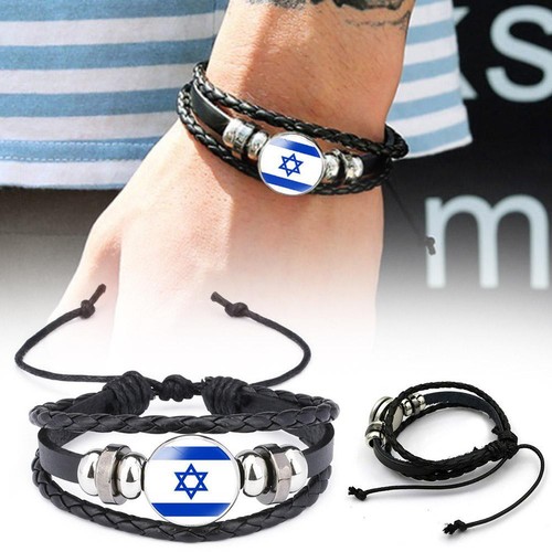 Handwoven Israeli Flag Bracelet Jewelry Men Gifts= | eBay