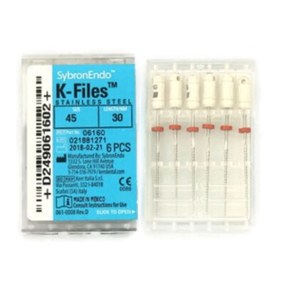 Kerr Dental 06160 SybronEndo Endodontic K-Files 30mm #45 Stainless ...