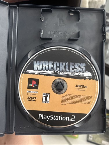 Wreckless The Yakuza Missions (Sony Playstation 2, PS2) No Manual ...