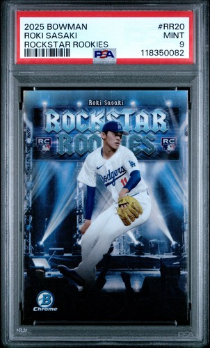 2025 BOWMAN ROCKSTAR ROOKIES #RR20 ROKI SASAKI PSA 9 | eBay