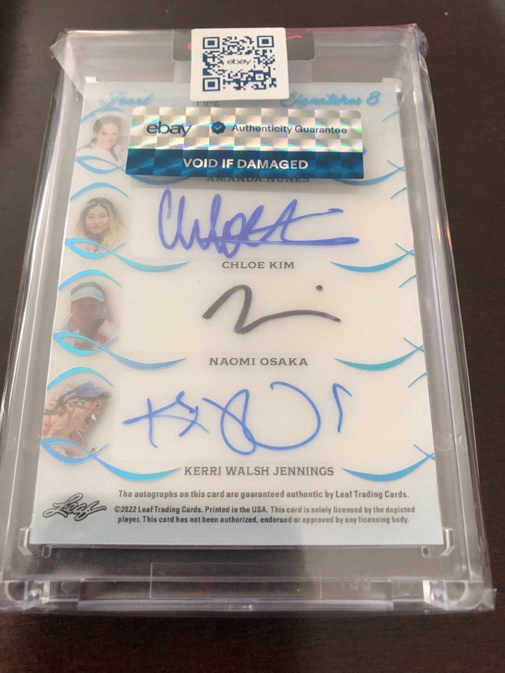 2022 Leaf Pearl Multi-Sport 8- Way Signature 5/5 Nunes Deegan Osaka Kim ...