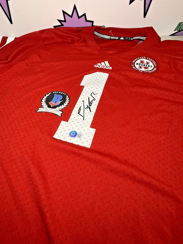 DYLAN RAIOLA SIGNED AUTO NEBRASKA CORNHUSKERS AUTHENTIC JERSEY BECKETT ...