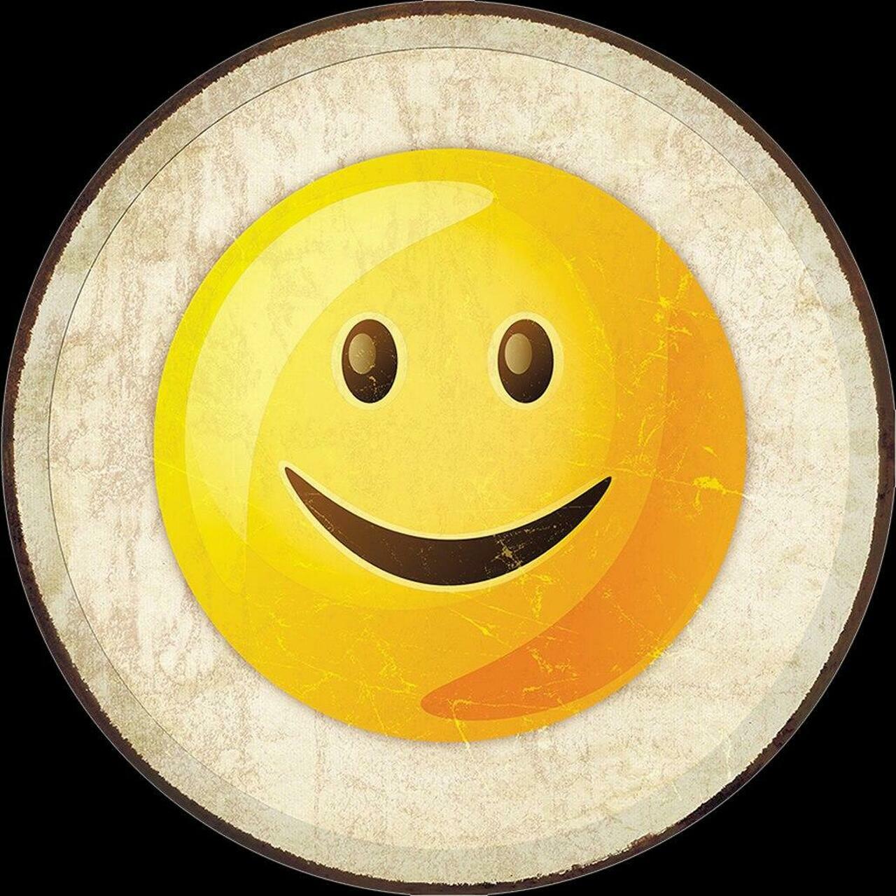 Smiley Face With Cell Phone Clipart