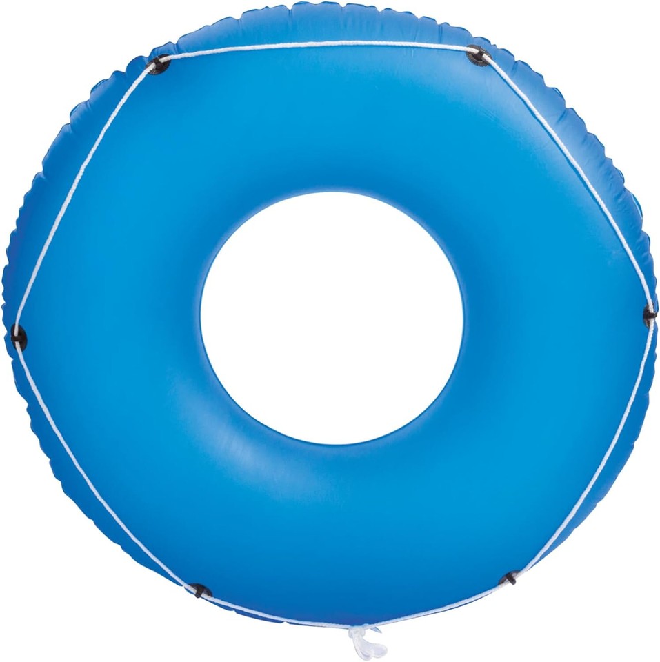 Rubber Ring 47" Tube Tyre Swimming Pool Float Giant Blue Inflatable ...
