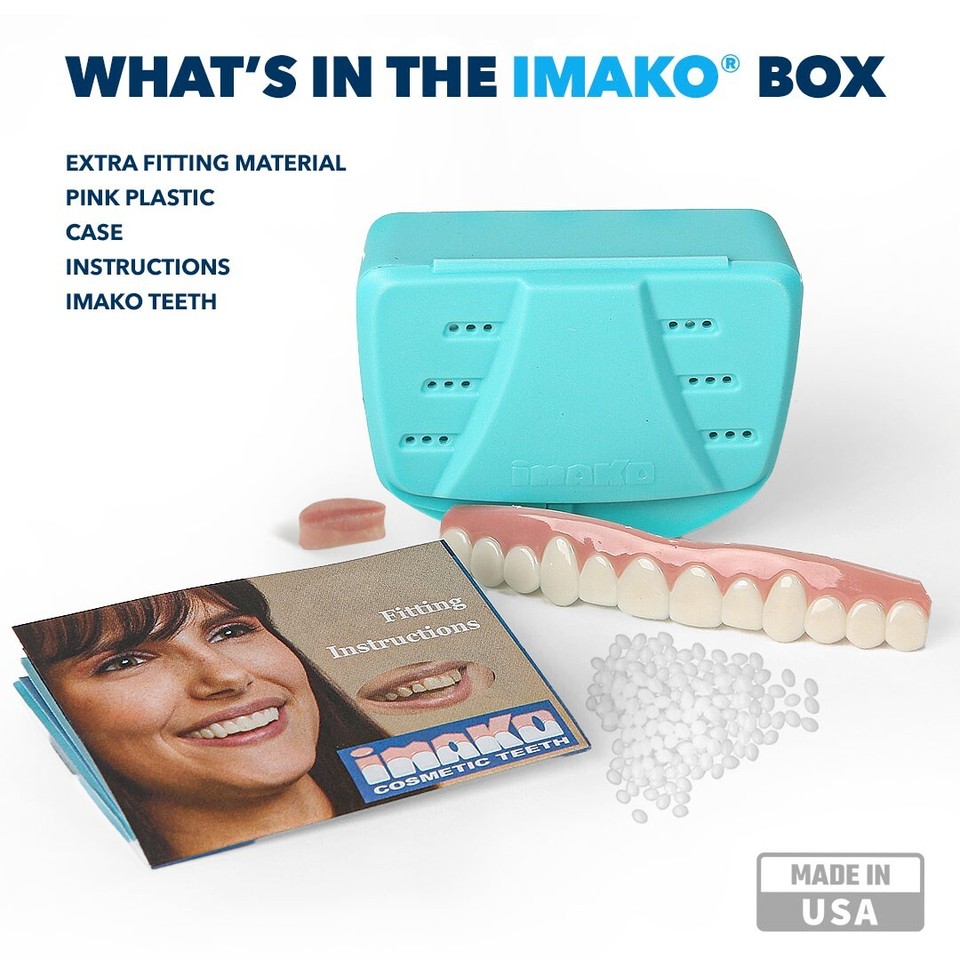 Imako® Premium Cosmetic Teeth Large Natural White -DIY Smile Makeover ...