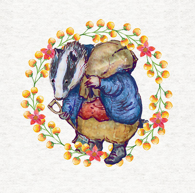 Tommy Brock - Peter Rabbit And Friends, Fabric Cushion/ Upholstery ...