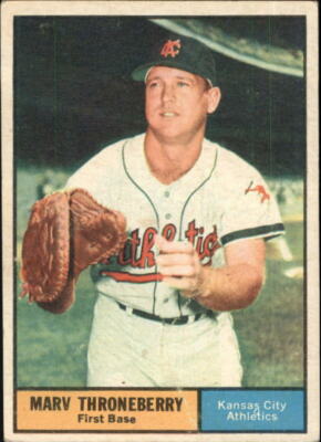 1961 Topps #57 Marv Throneberry Scan of the Card you'll receive ...