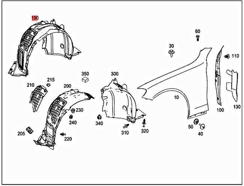 Genuine MERCEDES S205 W205 C-CLASS W205 Cover wheel arch 2056902630 | eBay