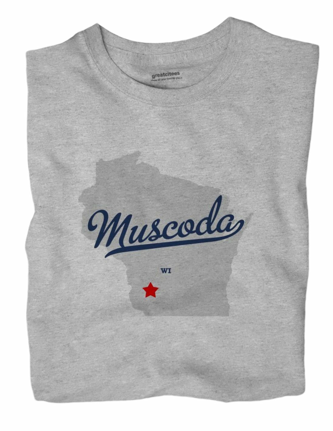 Muscoda Wisconsin WI T-Shirt MAP | eBay
