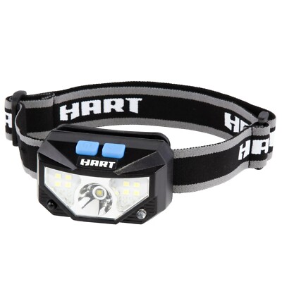 HART 500-Lumens RECHARGEABLE SPOT & FLOOD LED HEADLAMP Headlight Light ...