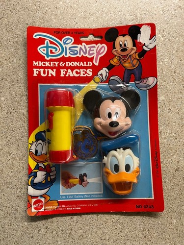 Disney Mickey and Donald Fun Faces Flashlight Set Arco Toys for Mattel ...