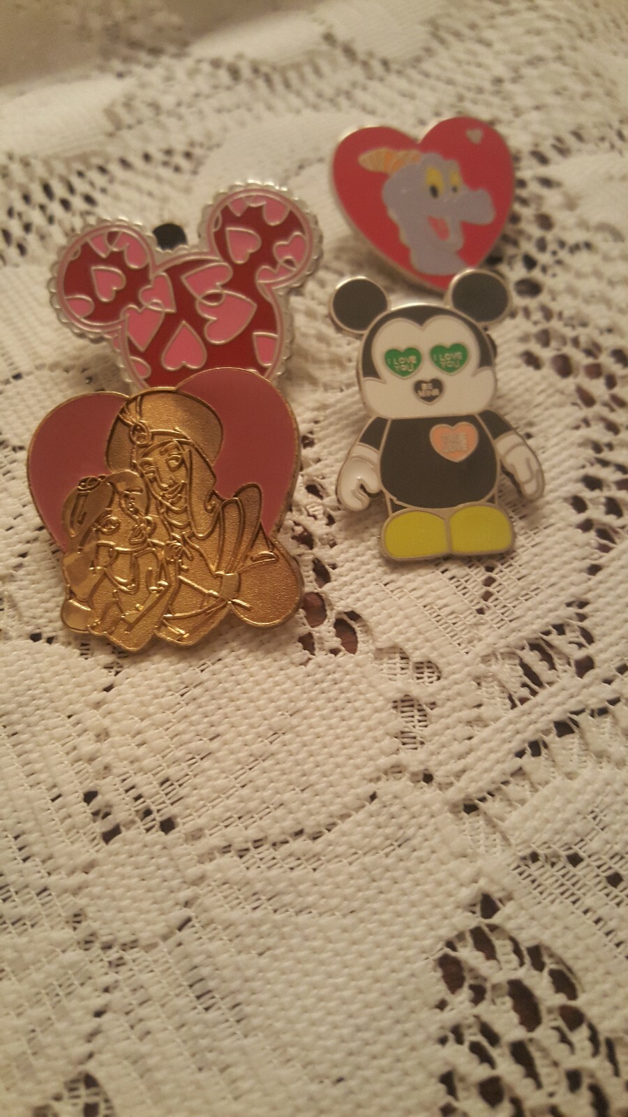 Heart Disney 4 Trading Pins Figment Aladdin Jasmine Mickey Mouse ...