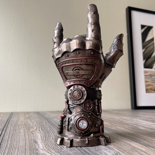 Handcrafted Steampunk Design Gauntlet Of Love Hand Statue Decor | eBay