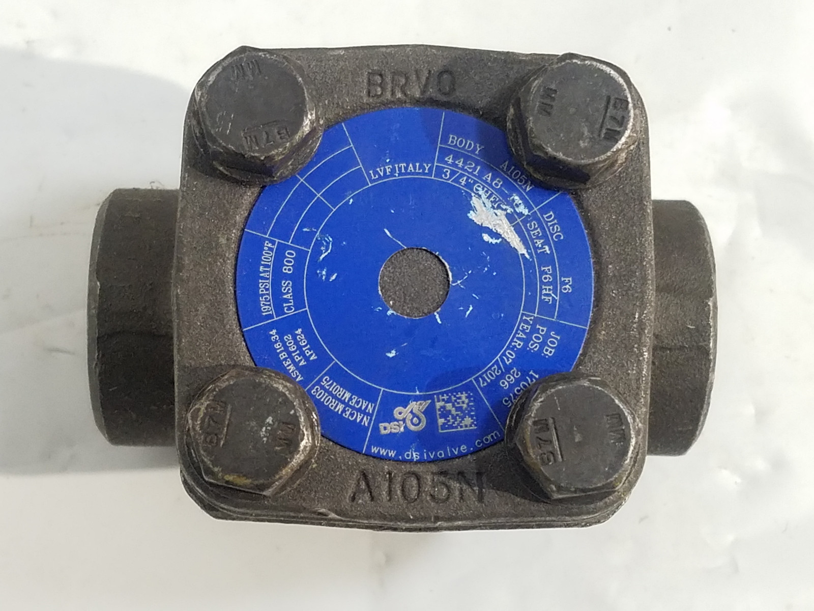 New 3/4'' DSI # 4321-A8-18 800# Forge Steel A-105 Threaded End Check ...