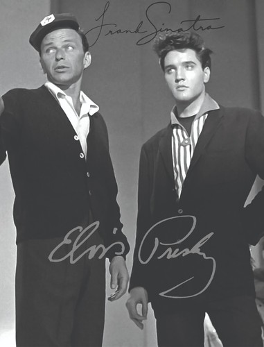 FRANK SINATRA ELVIS PRESLEY 8.5X11 SIGNED PHOTO AUTOGRAPH SIGNATURE ...