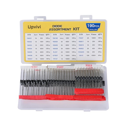 Diode Assorted Kit,Schottky Rectifier Diode 1N4001 1N4002 1N4003 1N4004 ...