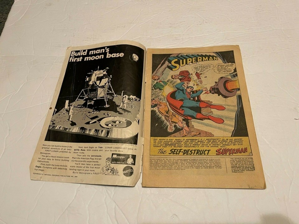 Superman Action Comics "The Self-Destruct Superman" #390 July 1970 DC ...