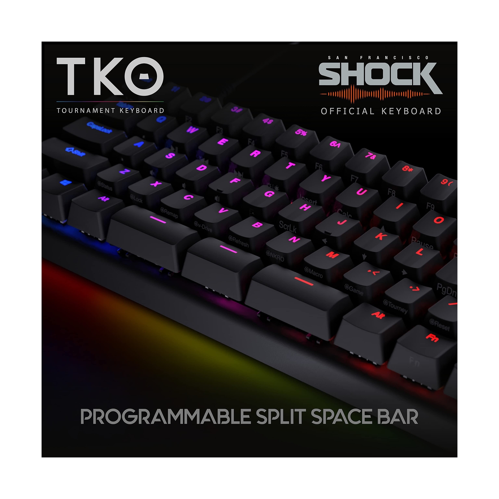 KINESIS Gaming TKO Mechanical Keyboard | Linear Red Switches | 60 ...