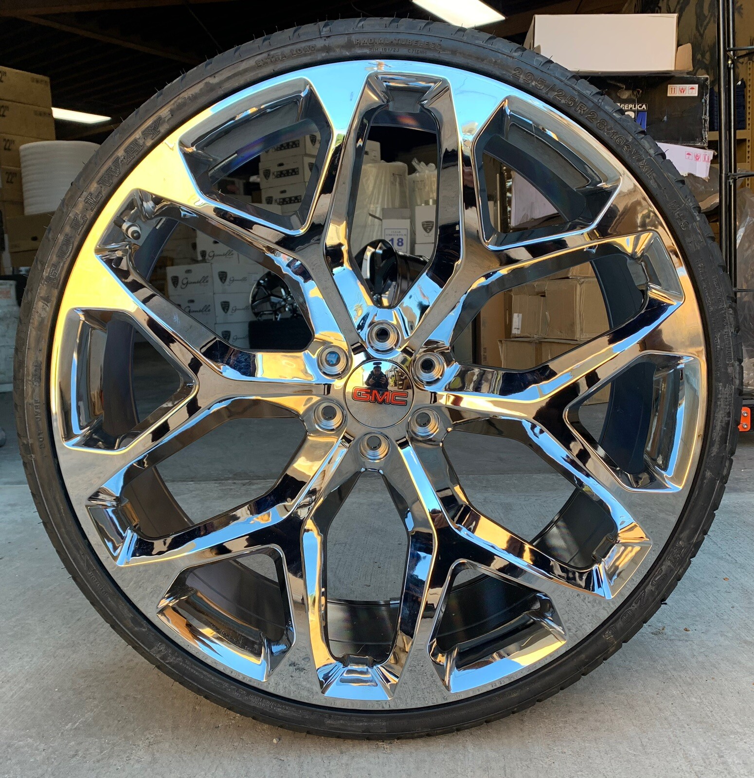 28" Chevy Tahoe Silverado GMC Sierra Yukon Snowflake Chrome Wheels Rims ...