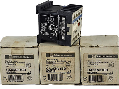 Telemecanique CA3KN31BD Control Relay, Contactor 050019, 24VDC ( Lot of ...