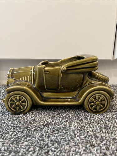 Vintage McCoy Pottery Green Ceramic Model T Convertible Car Planter 10 ...