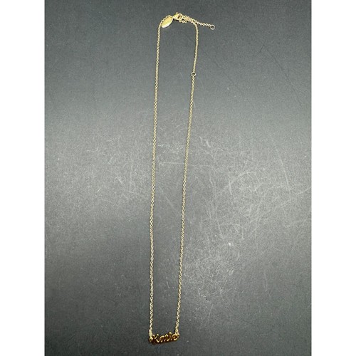 MDB Signed Gold Tone Chain Katie Name Pendant Long Necklace Fashion ...